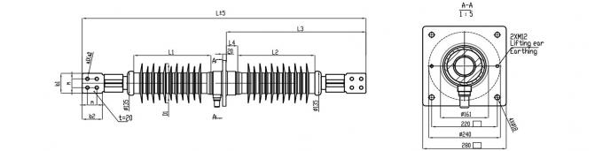 24kV Dry Wall Capacitance Graded Bushing Prevent Rupture Moisture Absorption
