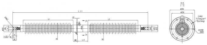 220kV High Voltage Drywall Capacitance Graded Bushing Anti Deformation